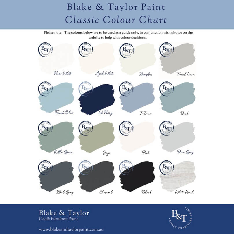 Guides & Colour Charts for Blake & Taylor Chalk Furniture Paint